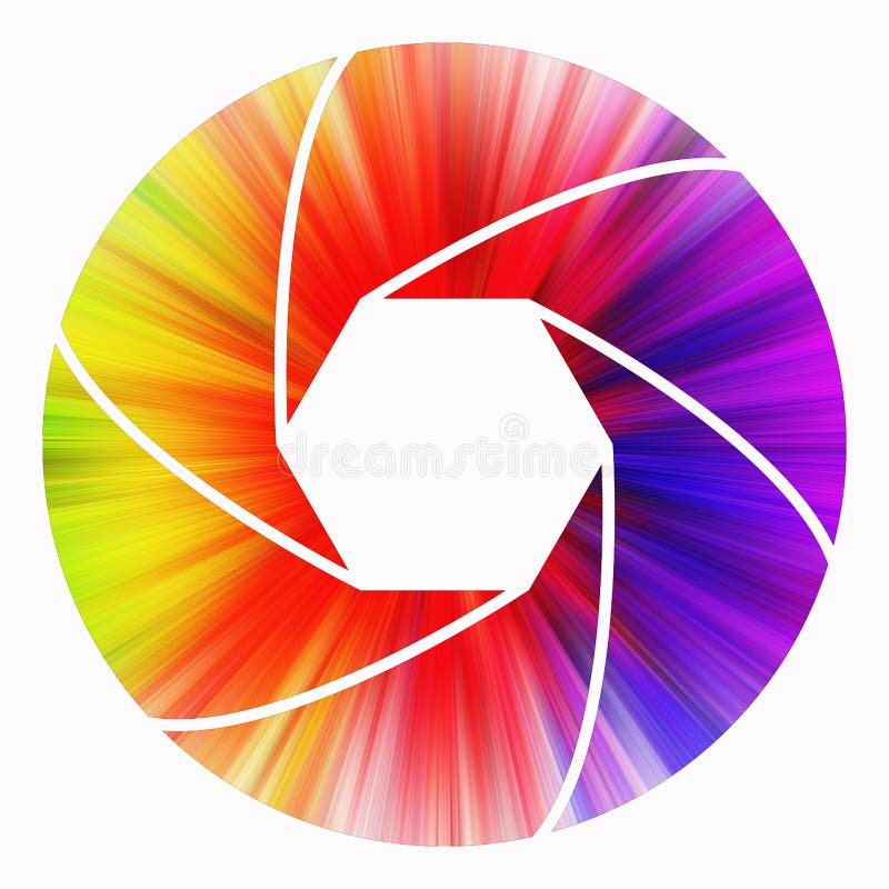 Digital Camera Iris Eye Shutter Exposure Equipment Rainbow Colours ...