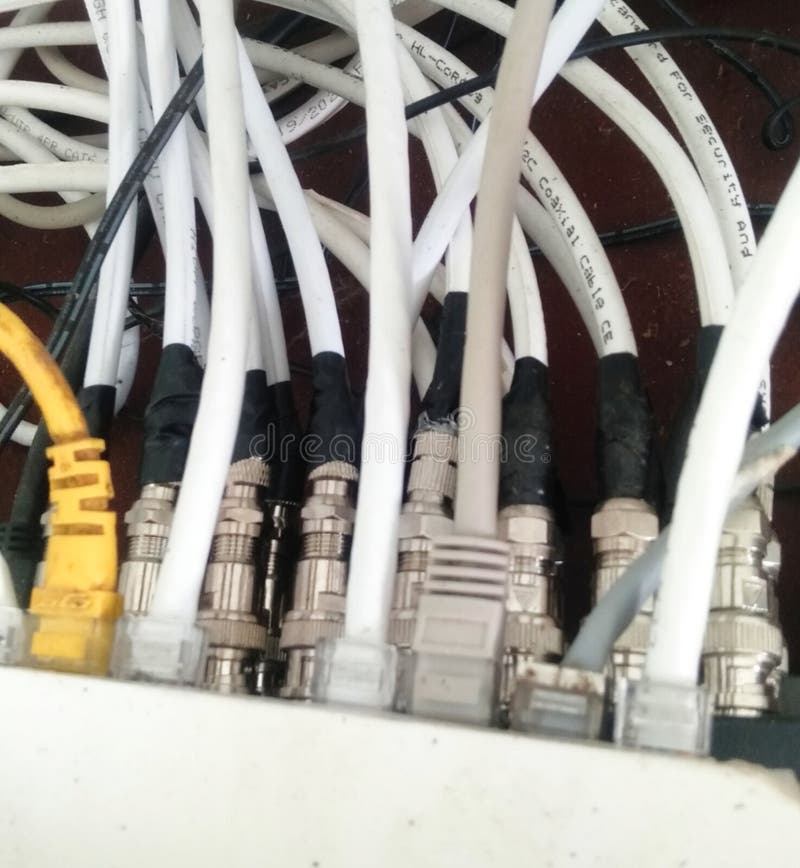 This is a Photo of the Server Cable for CCTV Stock Image - Image of ...