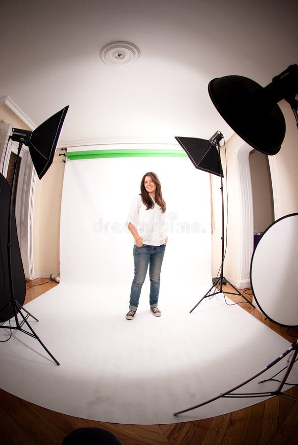 Photo session stock image. Image of girl, flash, studio - 18573067