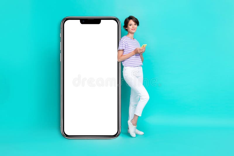 Photo of Shiny Adorable Lady Wear Violet T-shirt Browsing Instagram ... Photo of Shiny Adorable Lady Wear Violet T-shirt Browsing Instagram ...