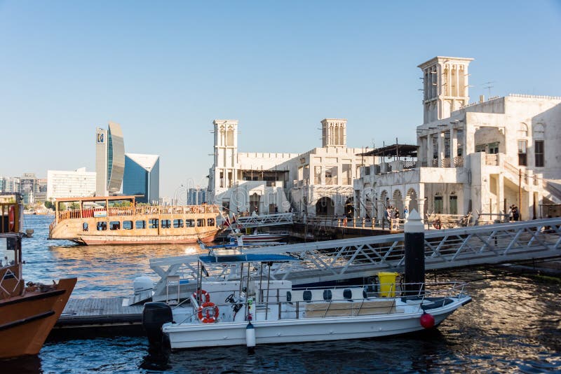 Al Seef Dubai Street View. Al Seef is a Waterfront Promenade with Rich ...
