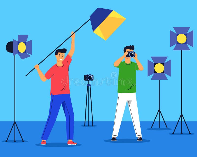 Photo Shoot Scene Room Illustration Stock Vector - Illustration of ...