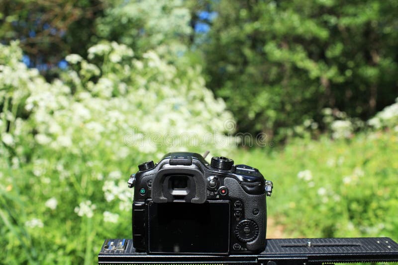 Photographing Nature Camera in the Foreground Stock Photo - Image of ...