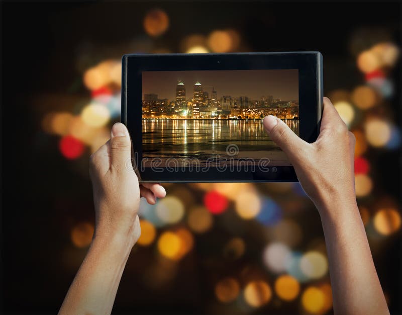 Photo Shooting on Tablet Pc Stock Image - Image of smooth, environment ...