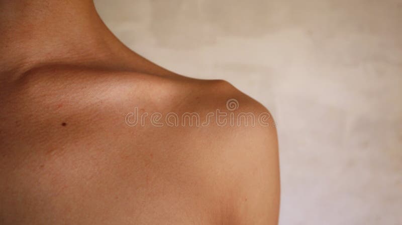 Photo of the Shoulder and Chest Area of a Thin Man Stock Image - Image ...