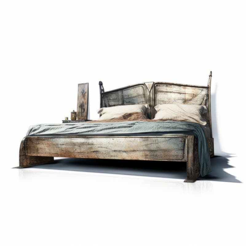 Surrealistic Wood Bed with Distressed Edges and Avant-garde Design ...