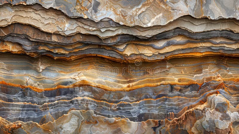 Sedimentary Layers: a Textured Flat Surface Stock Illustration ...
