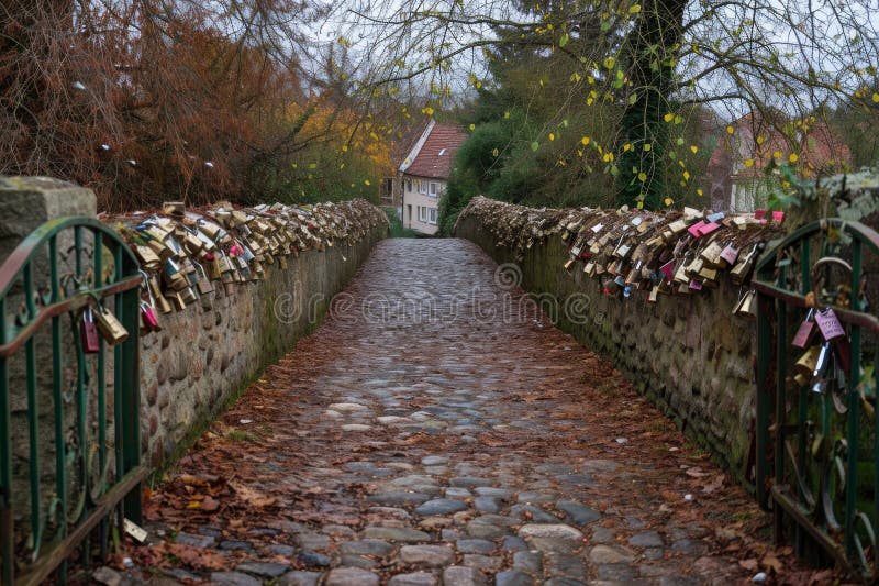 This Photo Showcases a Bridge Covered in an Array of Padlocks Placed by ...