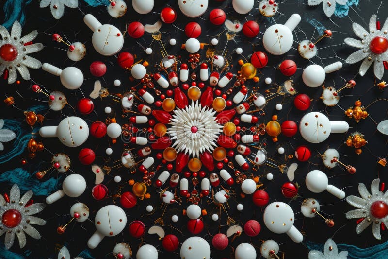 This Photo Showcases a Close Up of a Pattern Created by an Arrangement ...