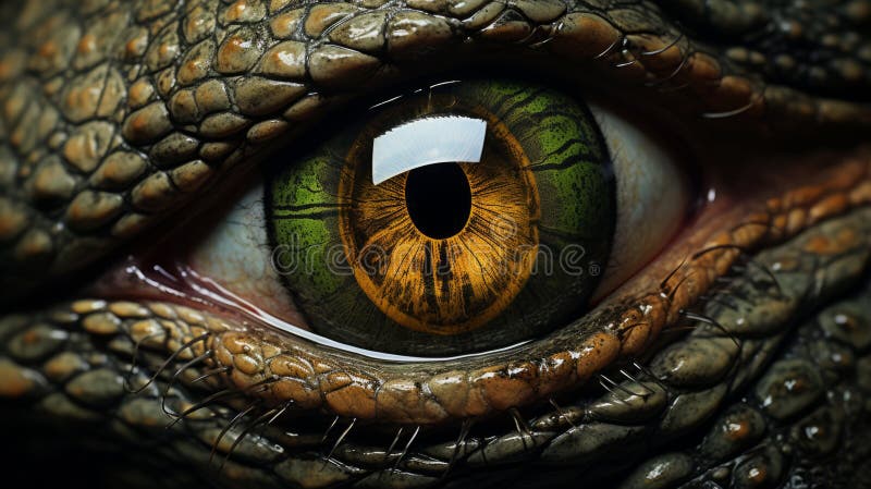 Mythical Reptile Eye: Highly Detailed Illustration in Daz3d Style Stock ...