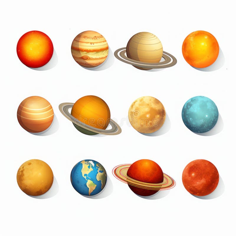 Realistic Planets Solar System Illustrations for Children S Book Stock ...