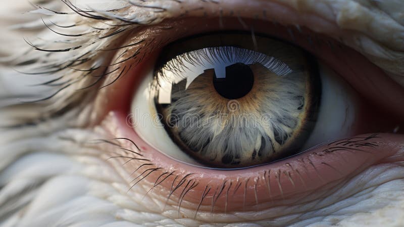 Super Realistic Seagull Eye - Close-up Animal Illustration Stock ...
