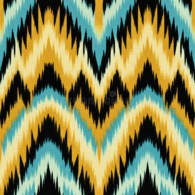 High Resolution Symmetrical Tweed Ikat Pattern Design Stock ...