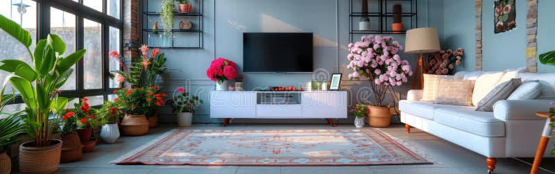 Contrasting Frames in Modern Interior Design Stock Illustration ...