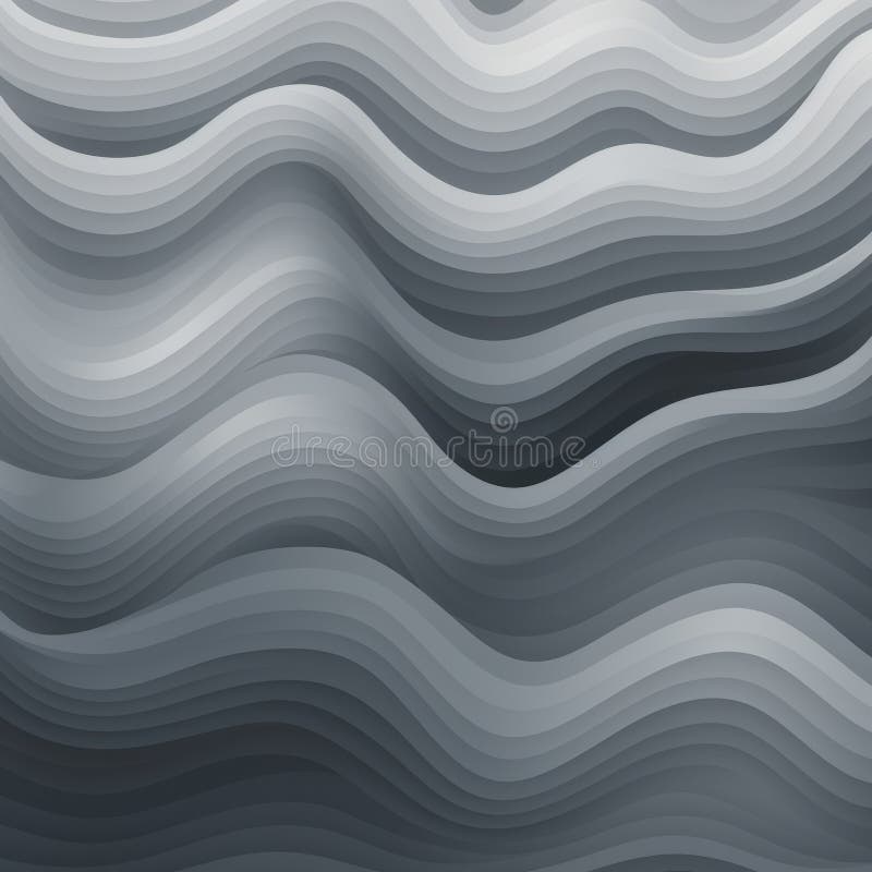 Rippled Gray Wave Background with Chromatic Sculptural Slabs Stock ...