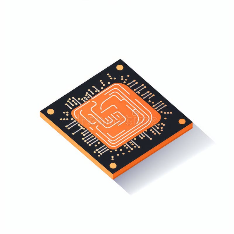 Minimalistic Wireless Networking Chip Vector Animation Asset Stock ...