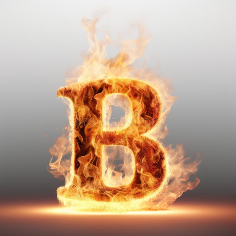 Explosive Pigmentation: the Letter B in Fire - a Realistic Hyper-detail ...
