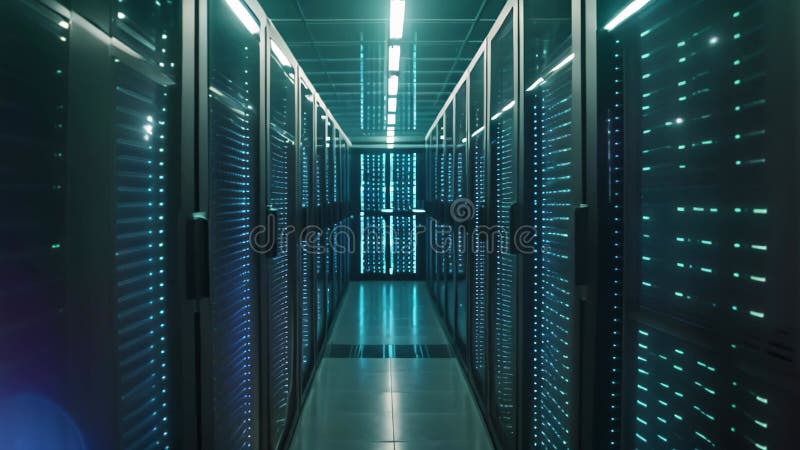 A Photo Showcasing the Organized Arrangement of Numerous Servers in a ...