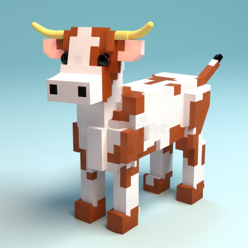 Pixel Cow: a Photorealistic Vray Sculpted Image with Geometric Designs ...
