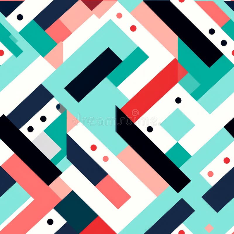 Vibrant Geometric Pattern: a Modern Twist in Web Design Stock ...