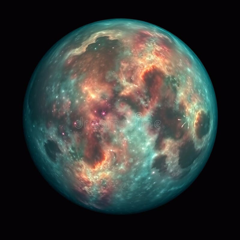 Photo Showing a Bioluminescent Pattern on the Surface of the Moon Stock ...