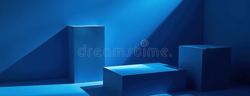 Blue Room with Blue Light through Window Stock Photo - Image of ...