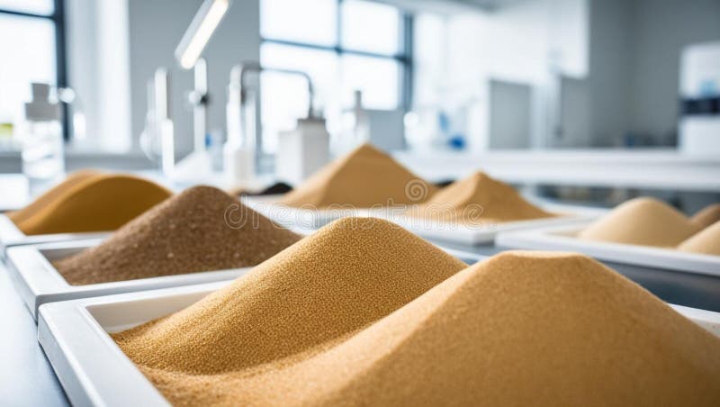 Sand Testing in a Laboratory Stock Illustration - Illustration of floor ...