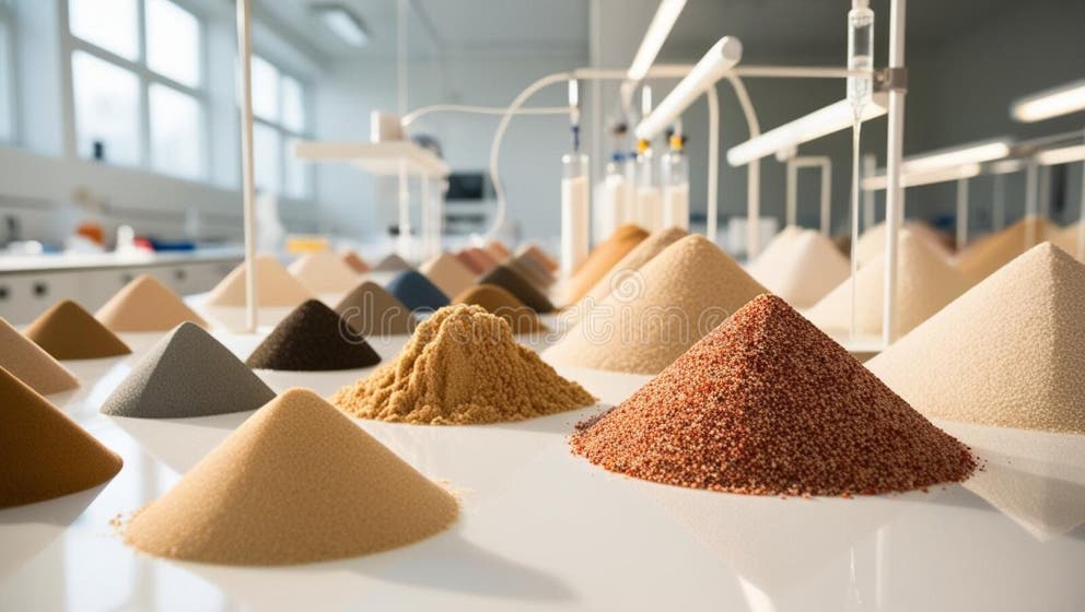 Sand Testing in a Laboratory Stock Illustration - Illustration of ...