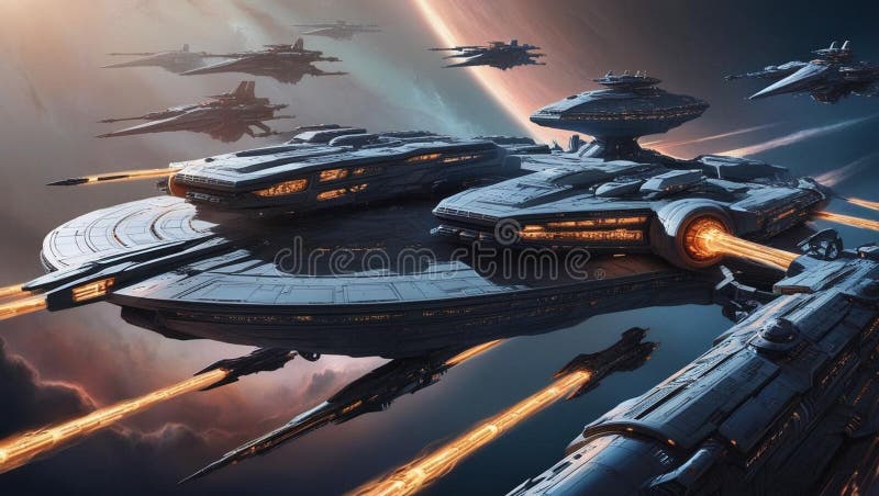 The Photo Shows an Advanced Space Station Designed with Innovative ...