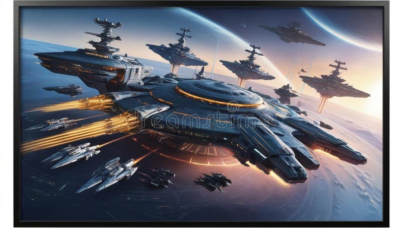 The Photo Shows an Advanced Space Station Designed with Innovative ...