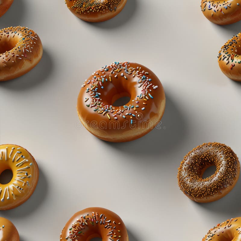 Chocolate Donuts with Colorful Sprinkles Stock Photo - Image of ...