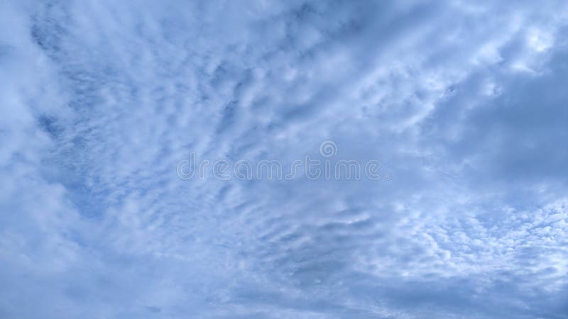Beautiful Blue Sky with Wispy White Clouds. Stock Photo - Image of ...