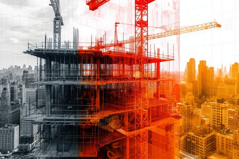 This Photo Shows a Building with a Crane in the Background, Indicating ...