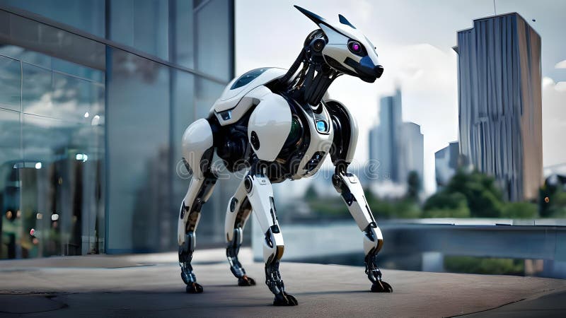 Fantastic Creatures with a High Level of Technology Stock Illustration ...