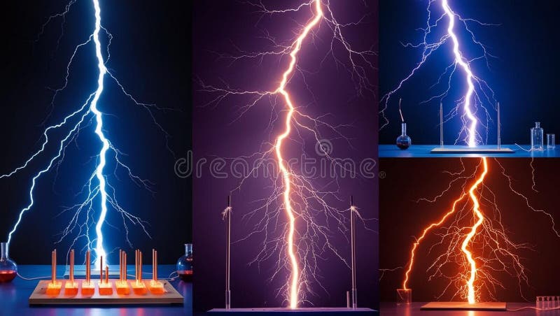 Creating Lightning in the Laboratory Stock Illustration - Illustration ...
