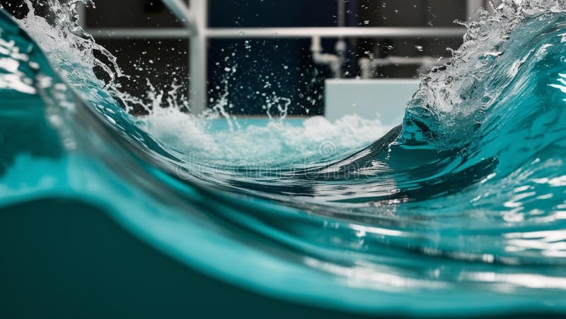 The Photo Shows an Experimental Device for Creating Waves in a ...