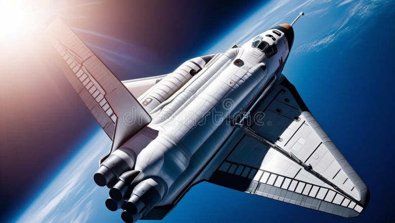 Innovative Space Shuttle - the Future of Space Travel Stock Illustration - Illustration of ...