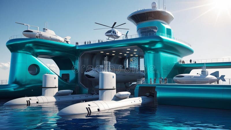 Ocean Research Base: Gateway To the Deep Secrets of the Sea Stock ...