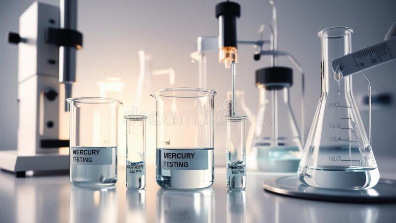 The Photo Shows the Process of Laboratory Tests of Water Samples Stock ...