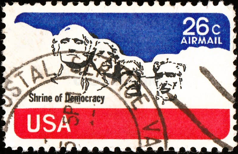 US Stamp Featuring Mount Rushmore, "Shrine of Democracy" Editorial ...
