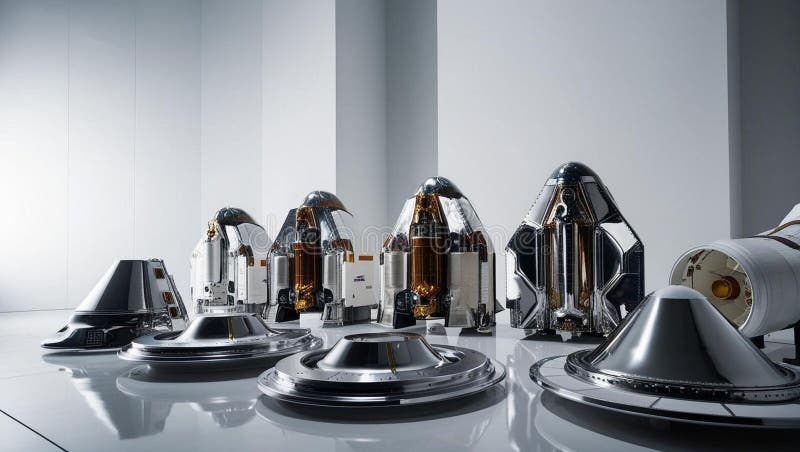 The Photo Shows Various Components of the Space Shuttle Stock ...