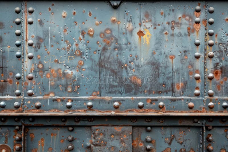 Photo of Side View of Rust Metal Wall of Railway Wagon Side Part ...