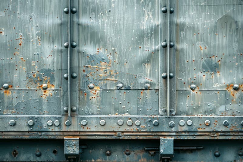 Photo of Side View of Rust Metal Wall of Railway Wagon Side Part ...