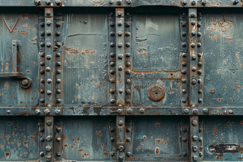 Photo of Side View of Rust Metal Wall of Railway Wagon Side Part ...