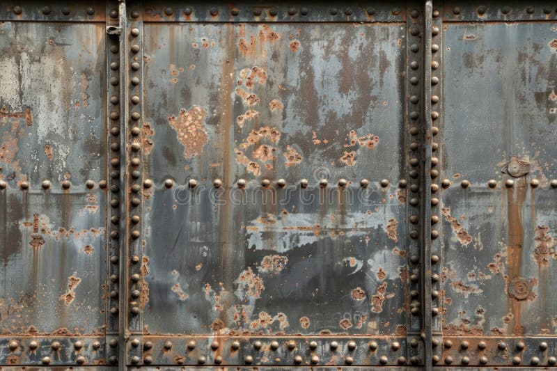 Photo of Side View of Rust Metal Wall of Railway Wagon Side Part ...