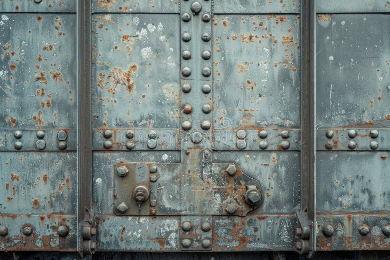 Photo of Side View of Rust Metal Wall of Railway Wagon Side Part ...