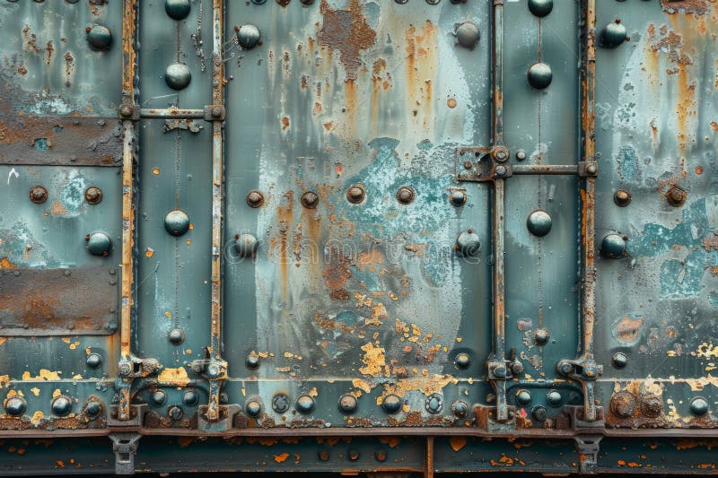 Photo of Side View of Rust Metal Wall of Railway Wagon Side Part ...
