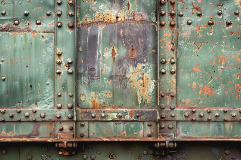 Photo of Side View of Rust Metal Wall of Railway Wagon Side Part ...