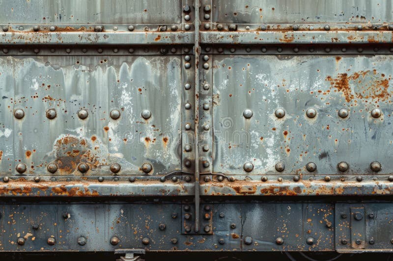 Photo of Side View of Rust Metal Wall of Railway Wagon Side Part ...