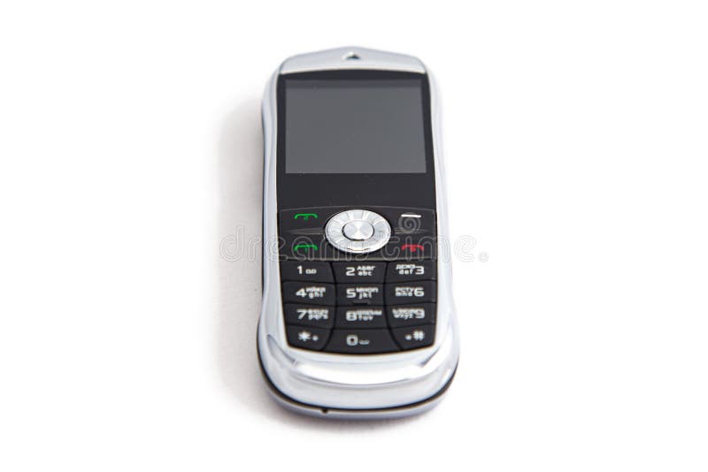 Silver mobile cellphone stock image. Image of cutout, detail - 116903